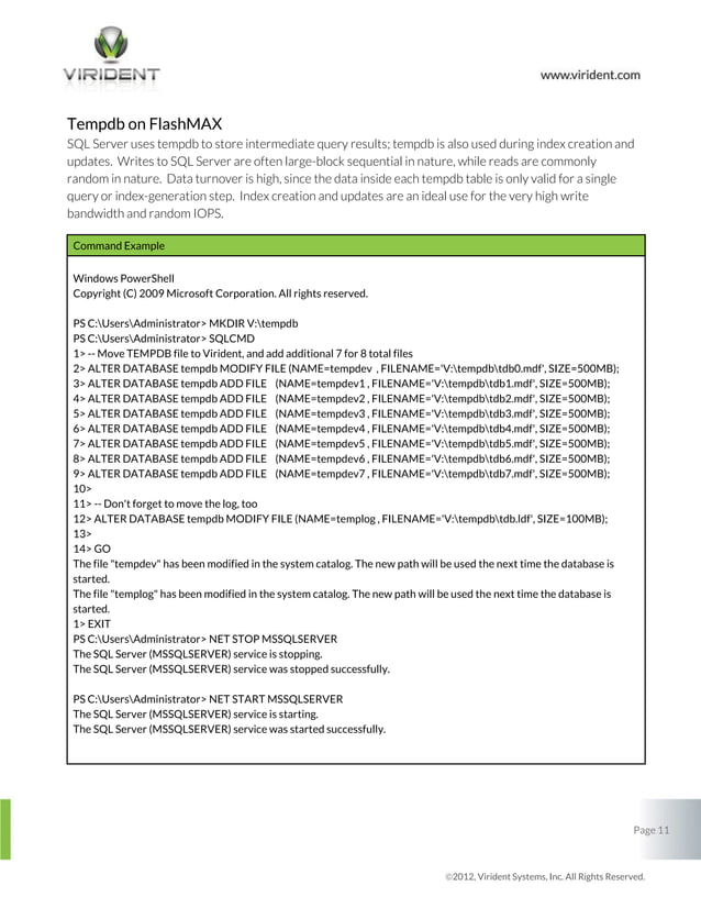 Implementing Flash Storage for SQL Server from Virident | PDF