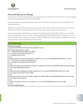 Implementing Flash Storage for SQL Server from Virident | PDF