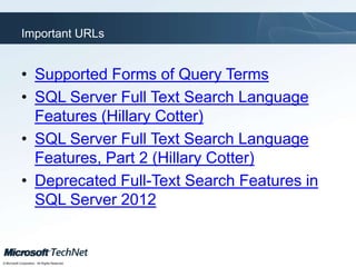 Implementing Full Text in SQL Server | PPT