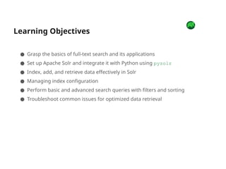 Implementing full text search with Apache Solr | PPTX