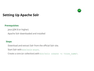 Implementing full text search with Apache Solr | PPTX