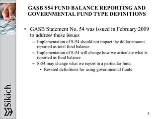 Implementing GASB Statement No. 54 | PPT