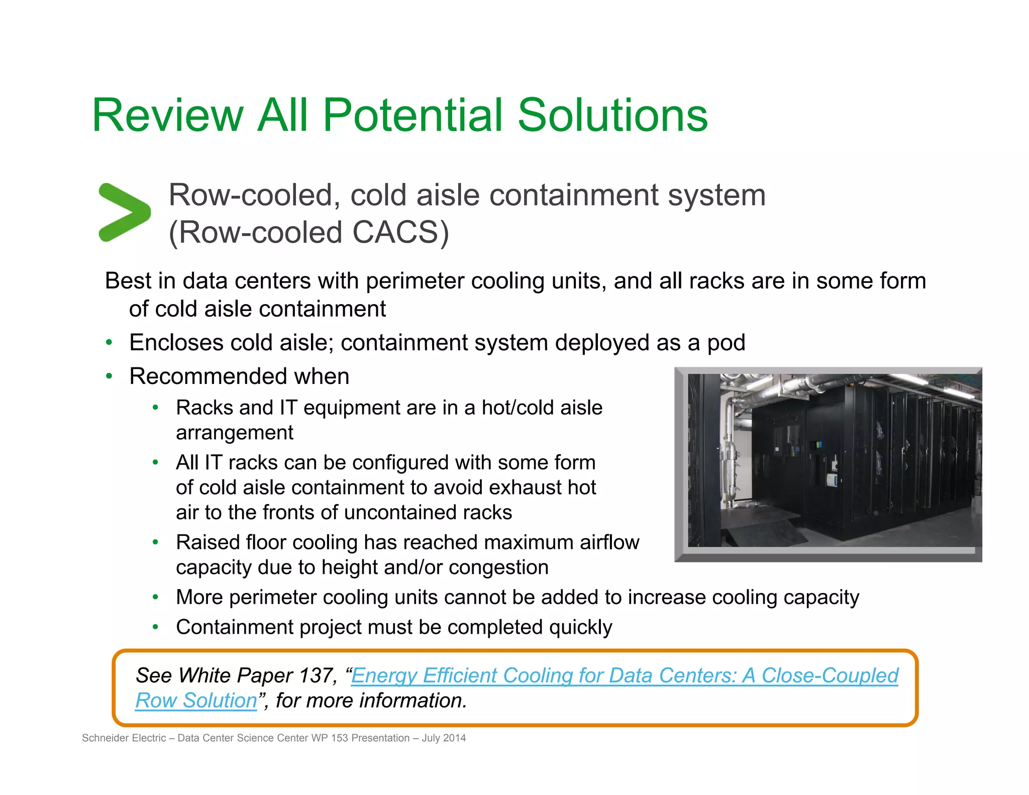 Implementing Hot and Cold Air Containment in Existing Data Centers | PDF
