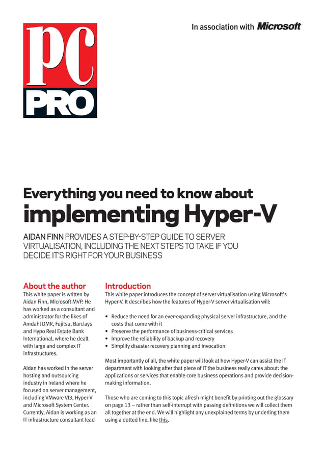 Implementing hyperv | PDF