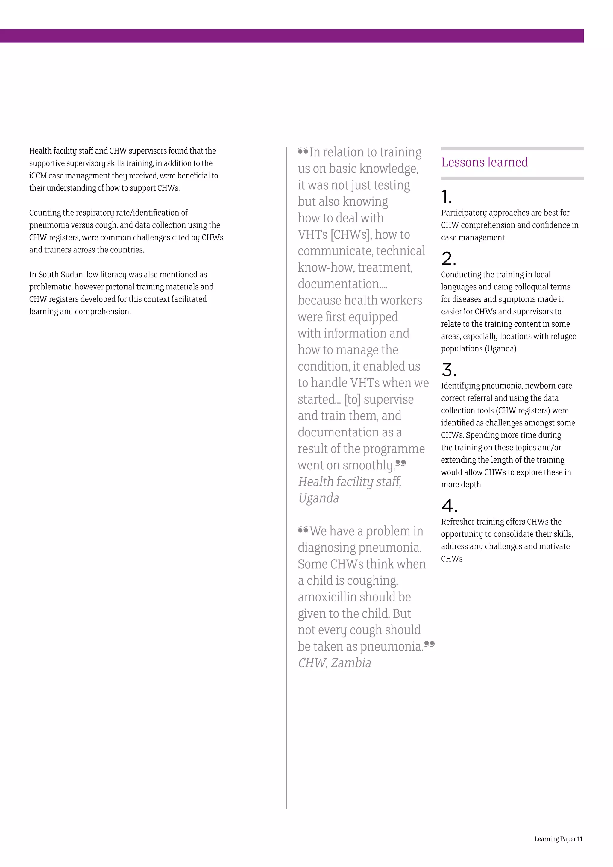 Implementing integrated community case management: stakeholder ...