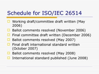 Implementing ISO 26514 in Your Workplace | PPT