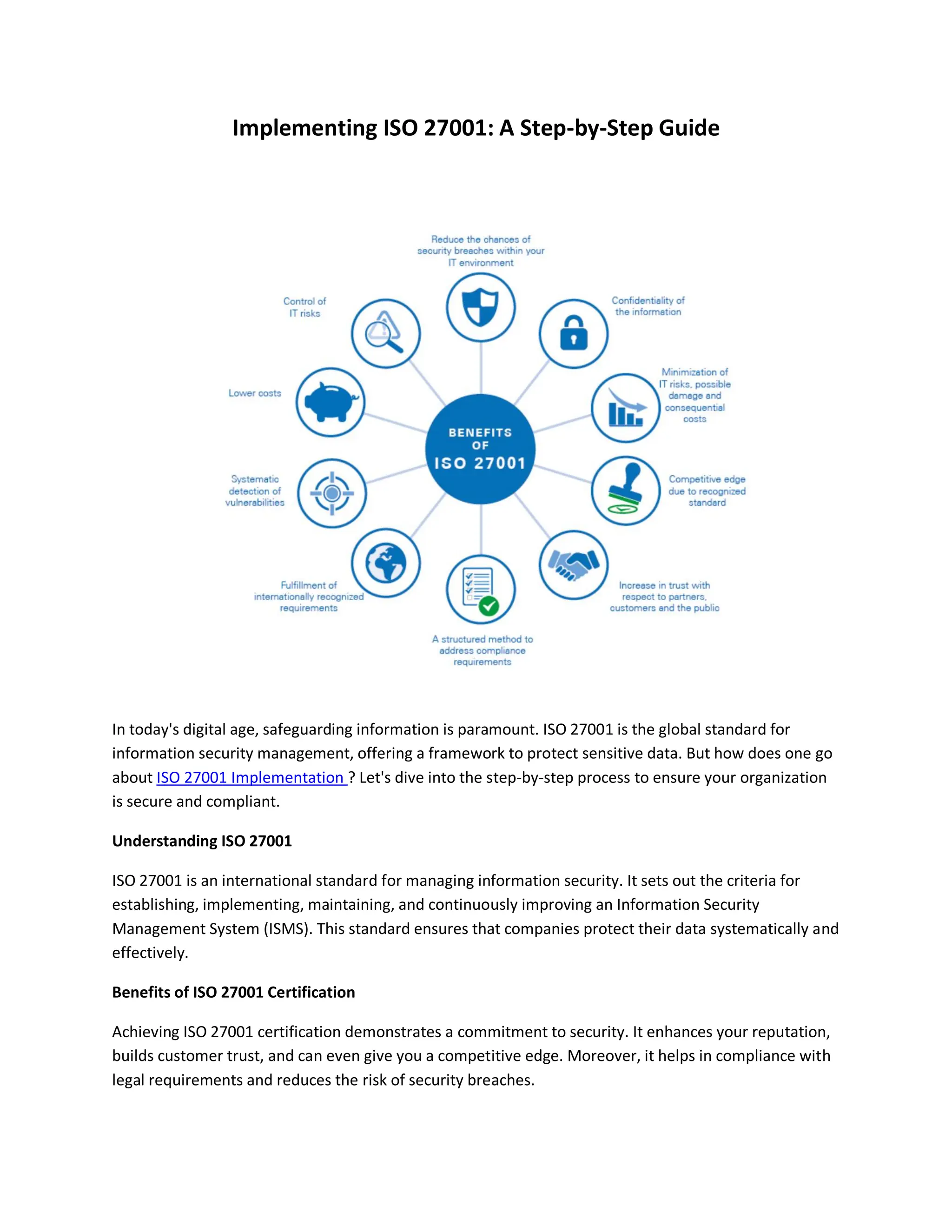 Implementing ISO 27001: A Step-by-Step Guide | PDF