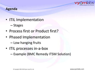 Implementing ITIL - Product First Or Process First | PPTX