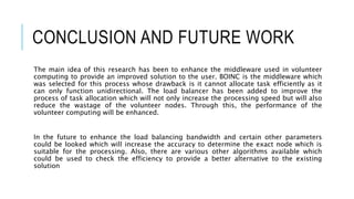 Implementing load balancing algorithm in middleware system of volunteer cloud computing Gargee S ...