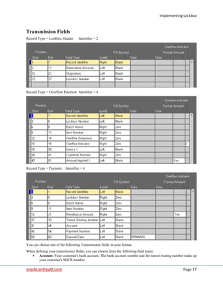 Implementing lockbox | PDF | Business Banking & Finance | Business