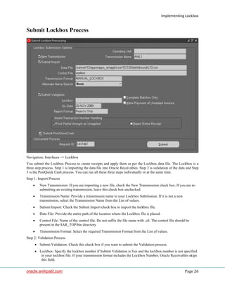 Implementing lockbox | PDF | Business Banking & Finance | Business
