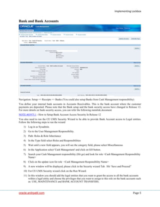 Implementing lockbox | PDF | Business Banking & Finance | Business
