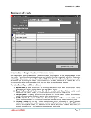 Implementing lockbox | PDF