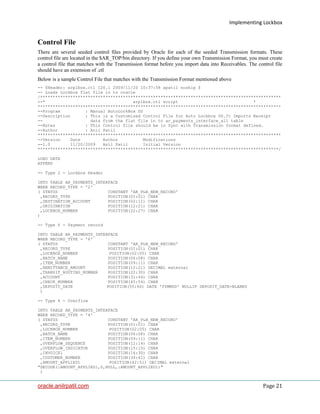 Implementing lockbox | PDF