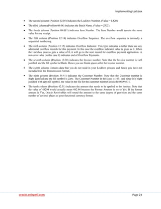 Implementing lockbox | PDF