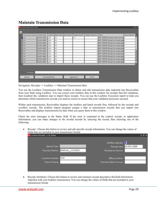 Implementing lockbox | PDF