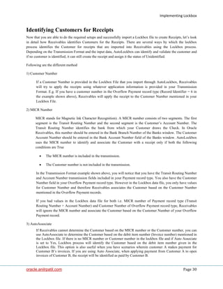 Implementing lockbox | PDF