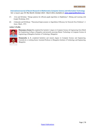 Implementing Map Reduce Based Edmonds-Karp Algorithm to Determine Maximum Flow in Large Network ...