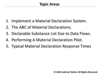 Implementing A Material Declaration System | PPT