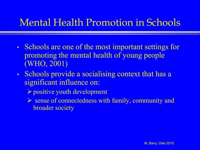 Implementing mental health promotion in schools | PDF