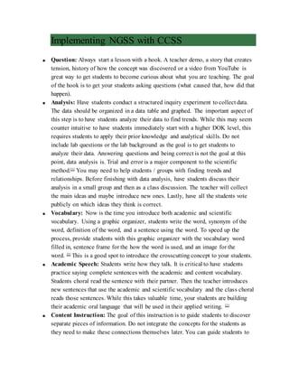 Implementing NGSS and CCCS | DOCX