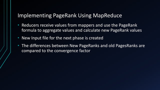 Implementing page rank algorithm using hadoop map reduce | PPTX