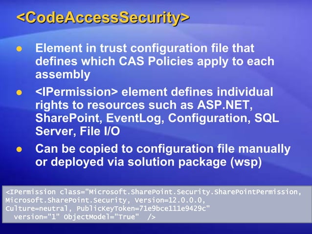 Implementing Partial Trust In Share Point | PPTX | Computing ...