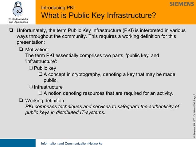 Implementing Public-Key-Infrastructures | PPT