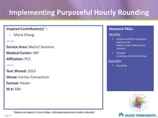 Implementing Purposeful Hourly Rounding | PPTX