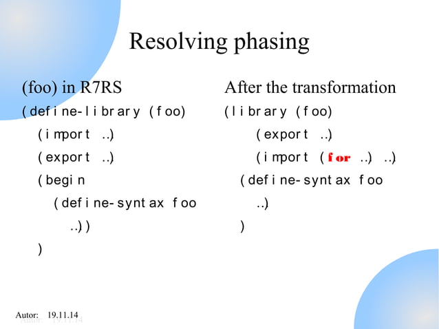 Implementing R7RS on R6RS Scheme | PPT