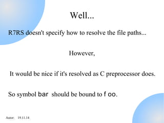 Implementing R7RS on R6RS Scheme | ODP