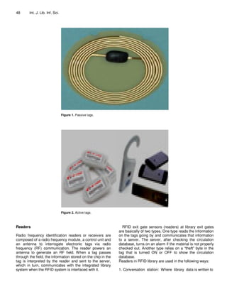 Implementing radio frequency identification technology in libraries ...