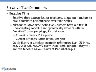 Implementing Relative Time in Cognos BI: Using OLAP Modeling & Reporting Tools | PDF