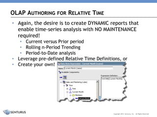 Implementing Relative Time in Cognos BI: Using OLAP Modeling & Reporting Tools | PDF