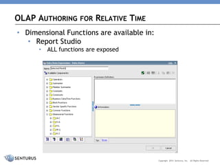 Implementing Relative Time in Cognos BI: Using OLAP Modeling & Reporting Tools | PDF