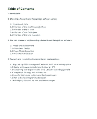 Implementing rewards & recognition program | PDF
