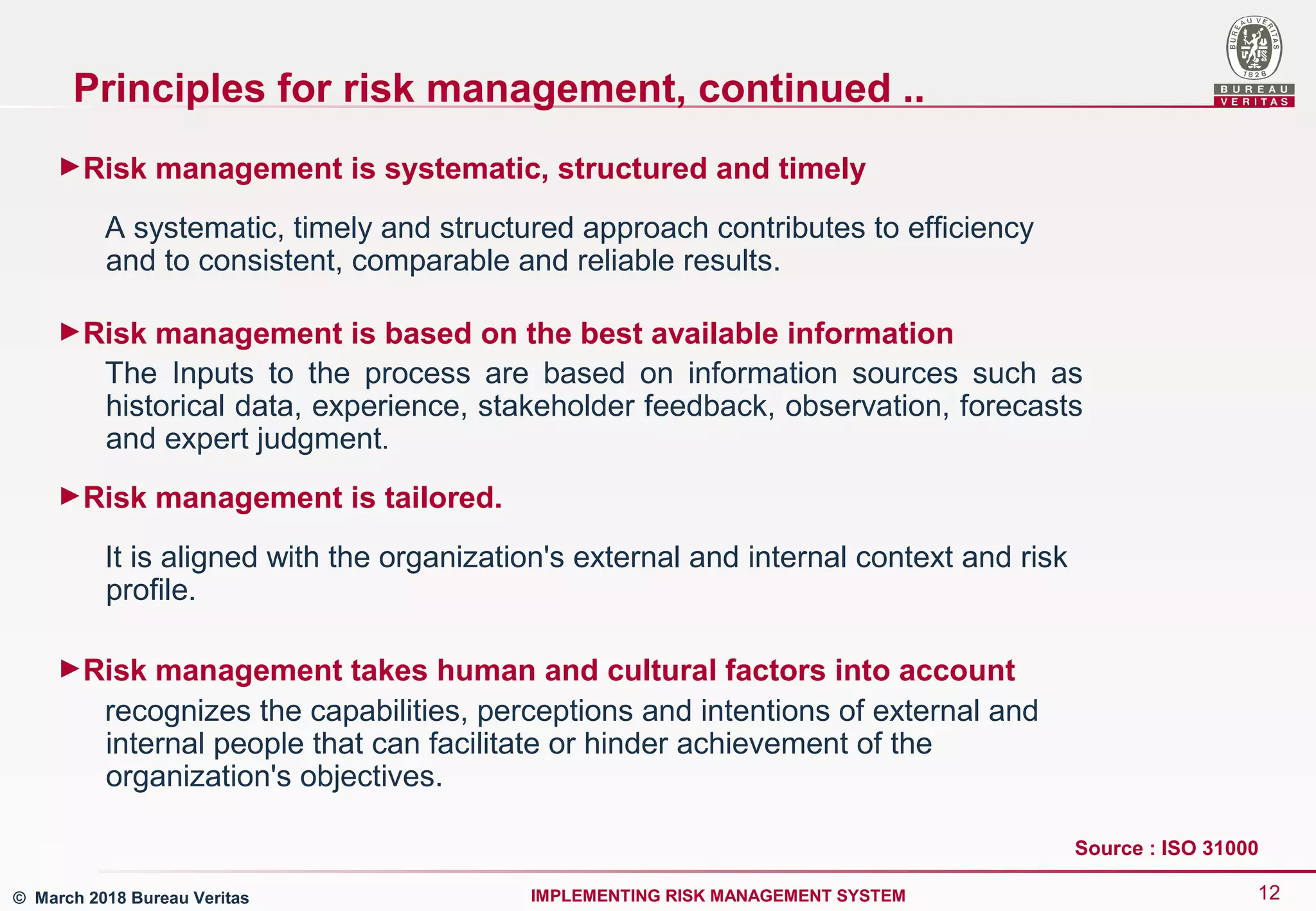 Implementing a Risk Management System based on the ISO 31000 | PPT