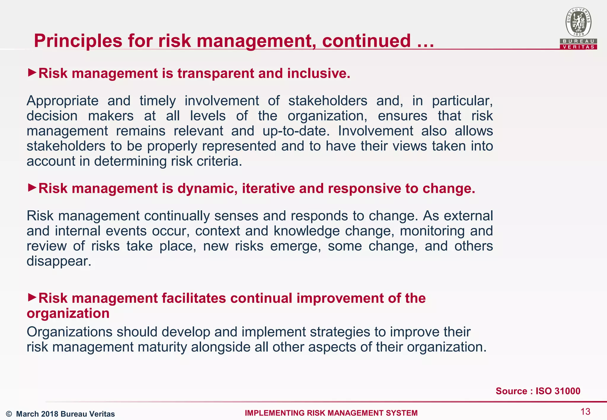 Implementing a Risk Management System based on the ISO 31000 | PPT