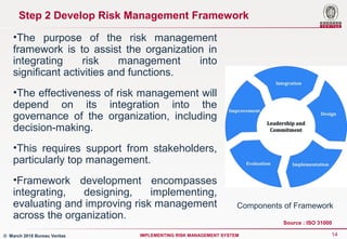 Implementing a Risk Management System based on the ISO 31000 | PPT