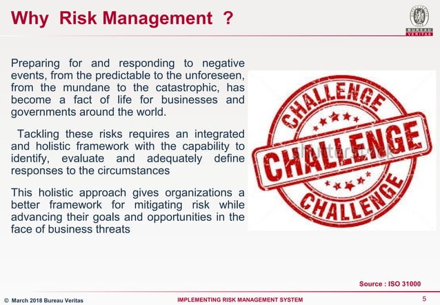 Implementing a Risk Management System based on the ISO 31000 | PPT ...