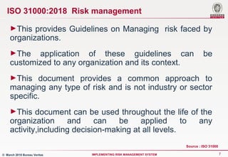Implementing a Risk Management System based on the ISO 31000 | PPT
