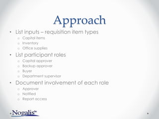 Implementing Requisition Approval | PPTX | Business | Business and Finance