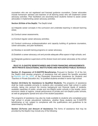 Implementing rules and regulations ra 10533 | DOCX