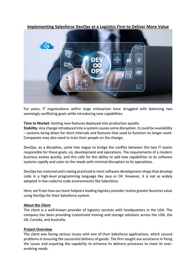 Implementing Salesforce DevOps at a Logistics Firm to Deliver More Value.pdf