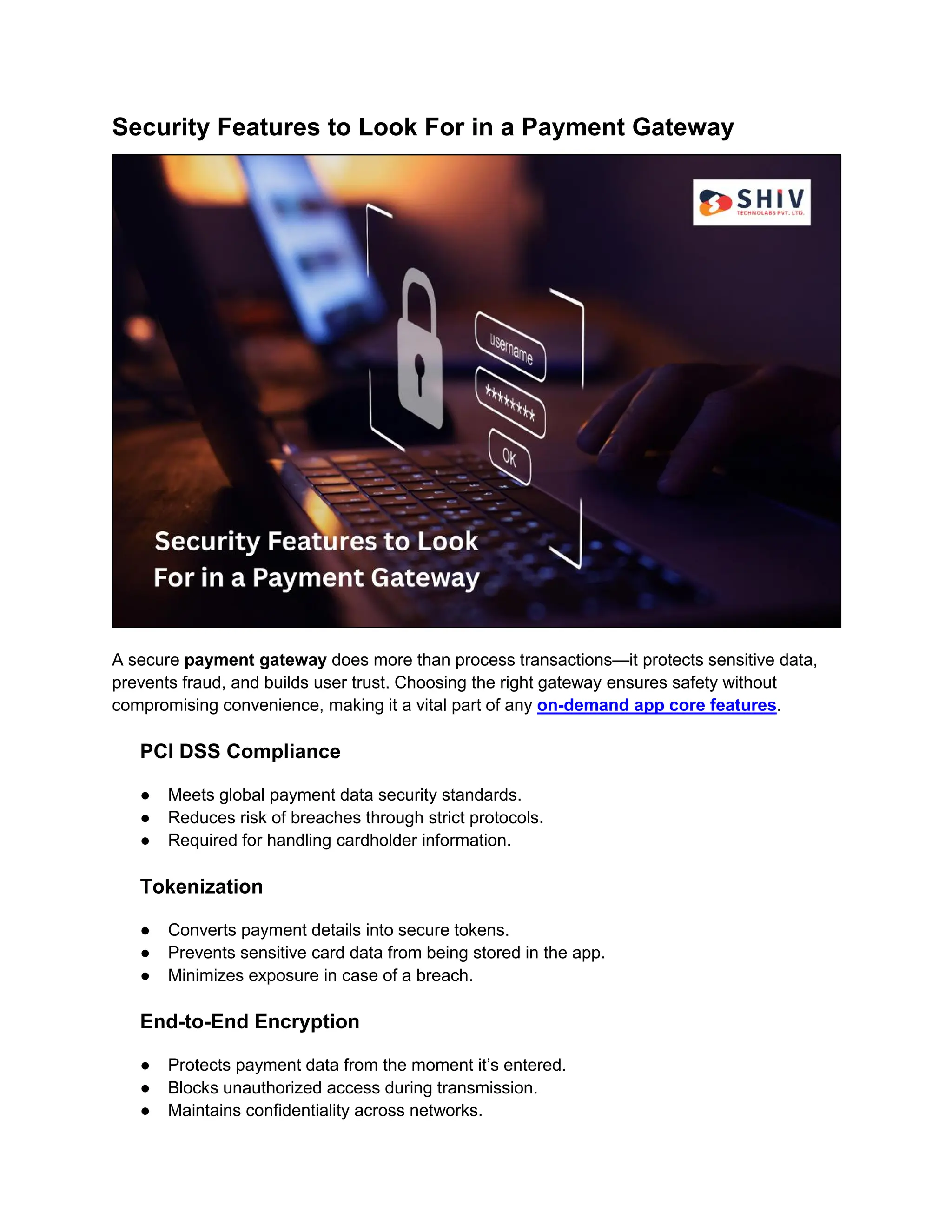 Secure Payment Gateway Setup for On-Demand Apps | PDF