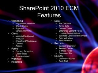 Implementing SharePoint 2013 ECM Solutions | PPTX