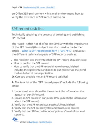 Implementing SPF record | Part 8#17 | PDF
