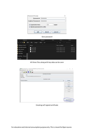 Implementing ssl self sign demo | DOCX