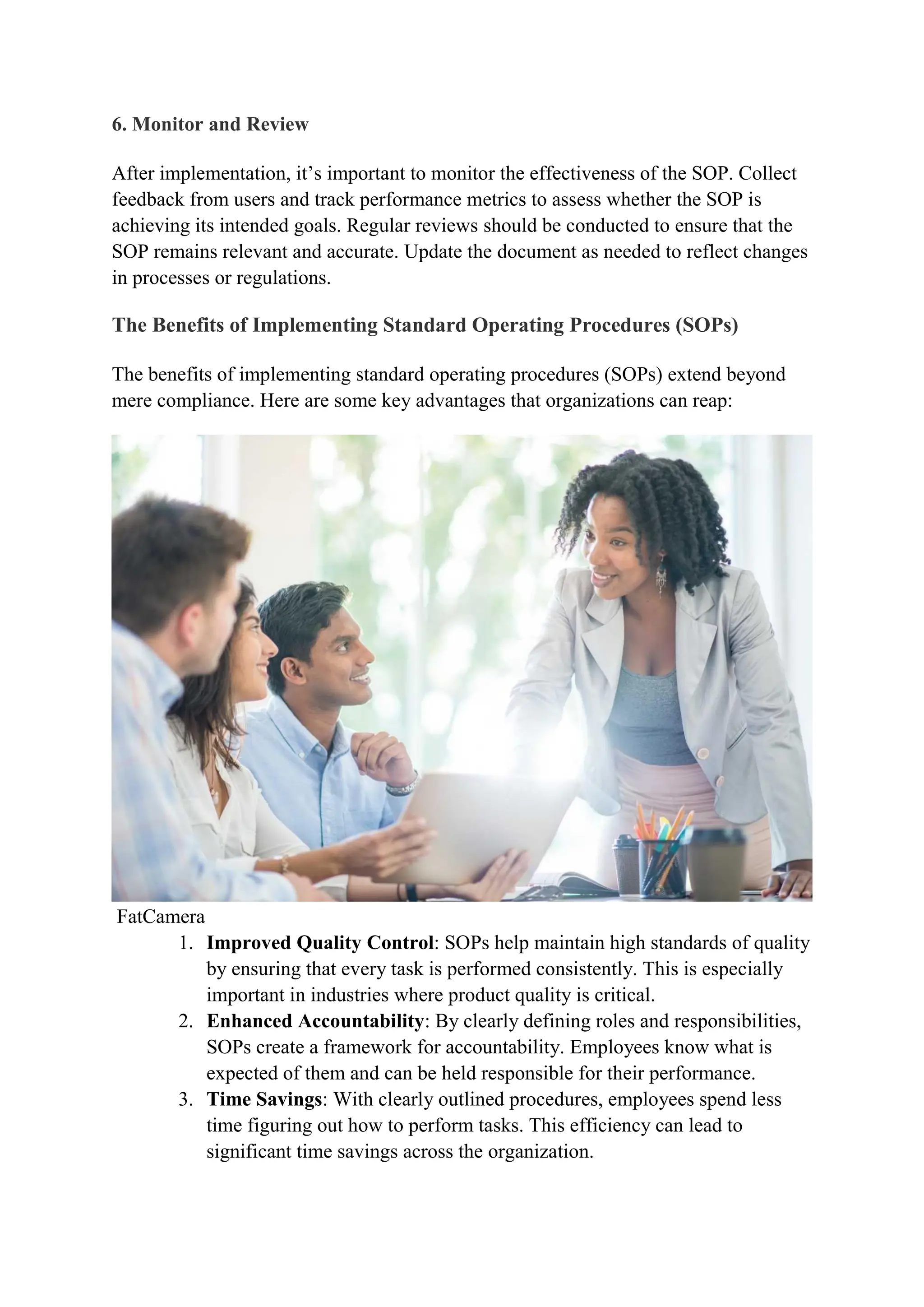 6 Steps for Implementing Standard Operating Procedures (SOPs ...