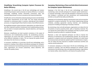 Implementing the 6S Lean Methodology for Streamlined Computer System ...